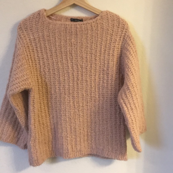 Zara | Sweaters | Zara Chunky Soft Knit 34 Sleeve Sweater | Poshmark